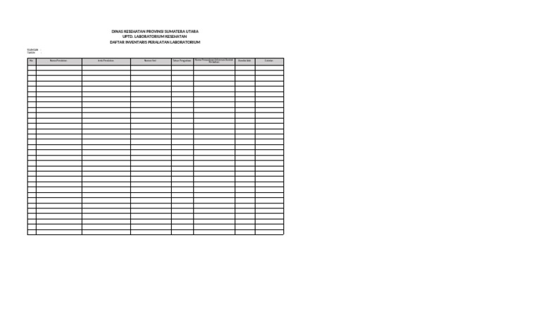 Daftar Inventaris Alat Laboratorium | PDF