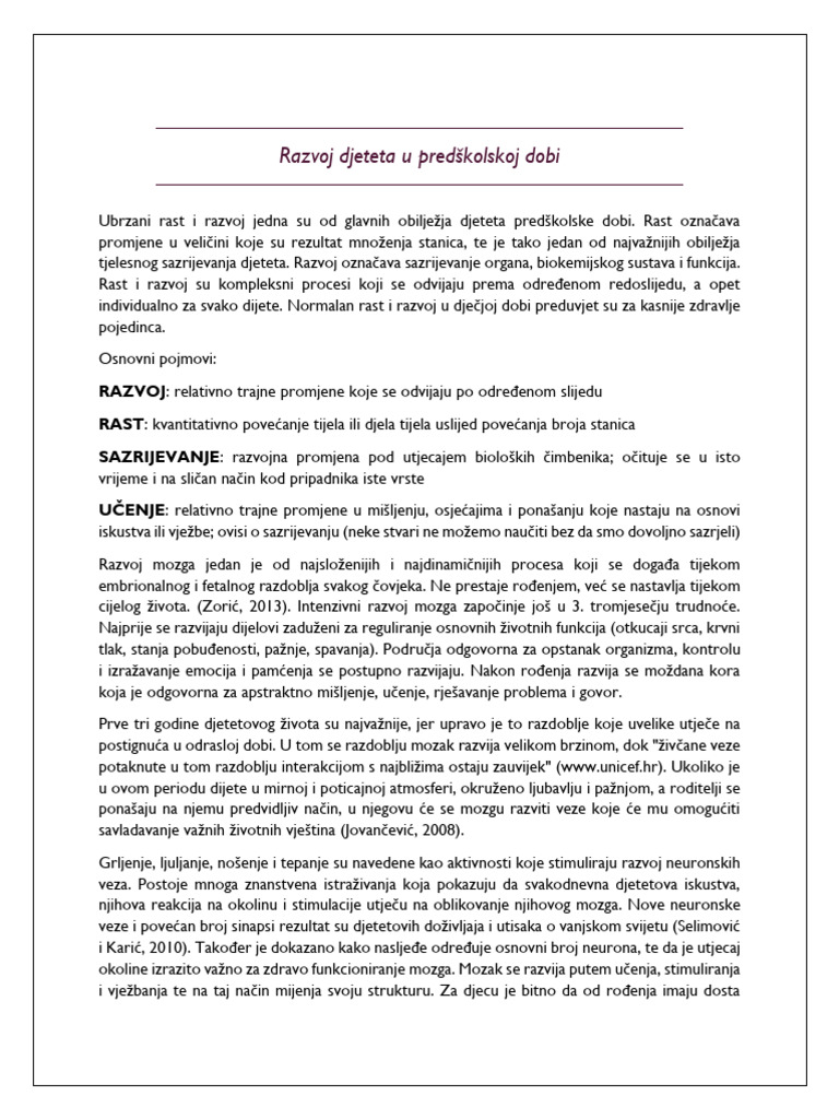 Razvoj-predškolskog-djeteta-teorije | PDF