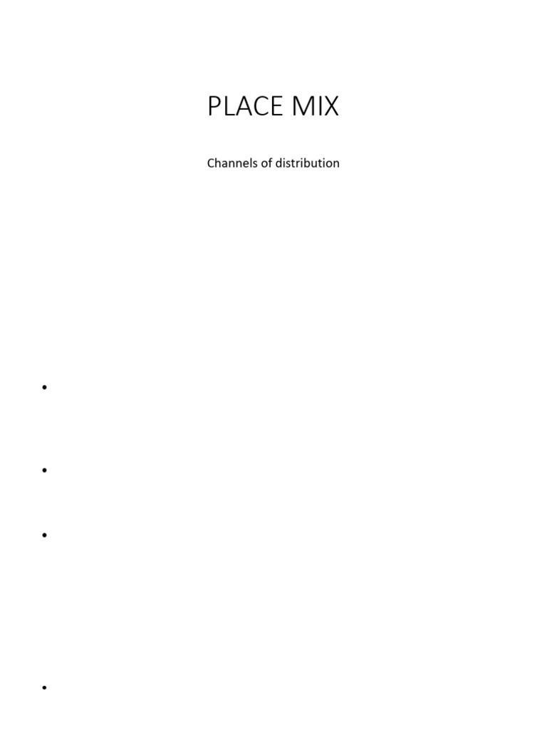 Place Mix | PDF | Retail | Product (Business)