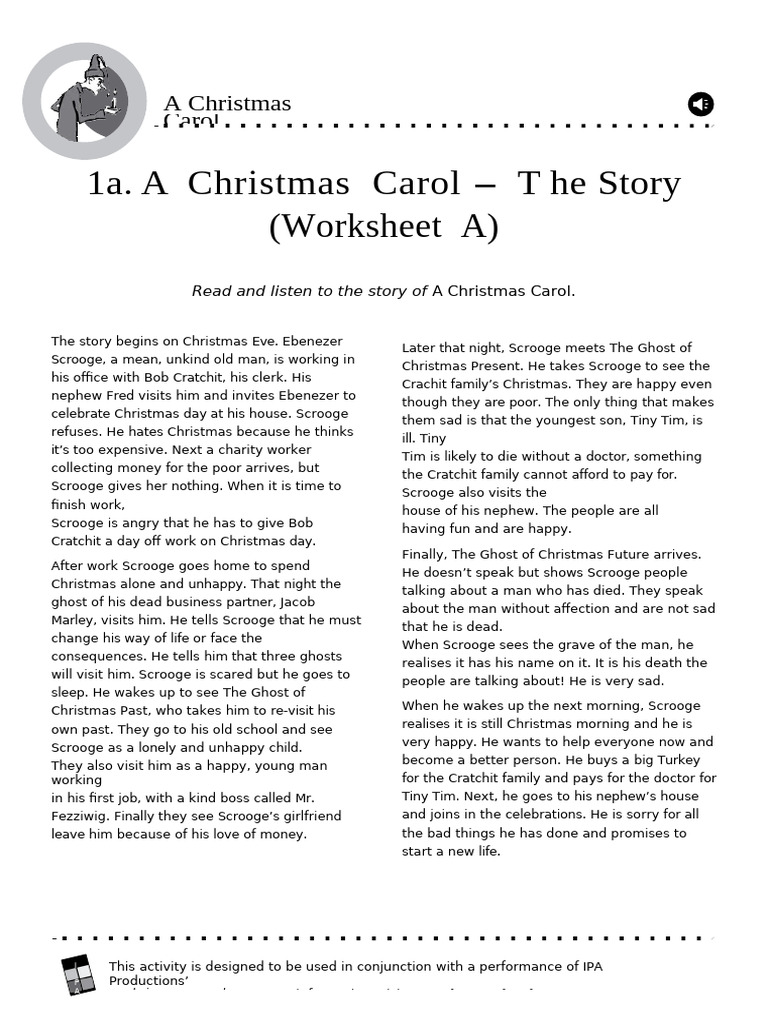 A Christmas Carol Worksheets | PDF | Ebenezer Scrooge | A Christmas Carol