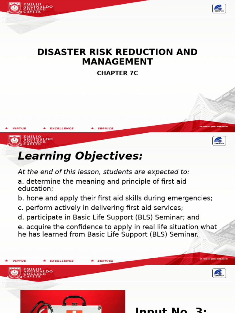 Chapter 7c Disaster Risk Reduction and Management | PDF | First Aid ...