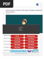 Question On Oliver With Answer (1-29) | PDF | Oliver Twist | Nancy (Oliver Twist)