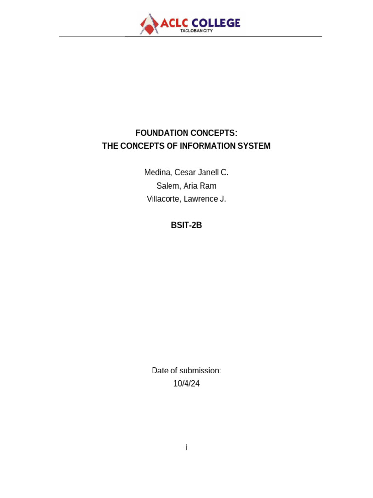 FOUNDATION CONCEPTS | PDF | Information | System