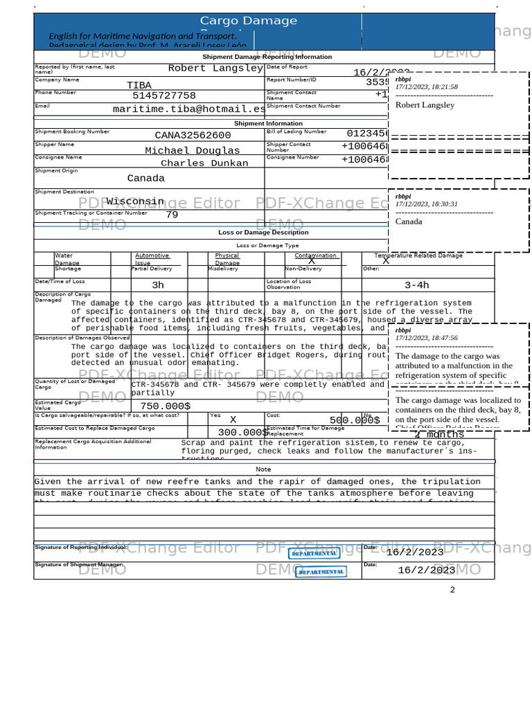 Unit 7 - Task 2 - With Answers | PDF | Water Transport | Shipping