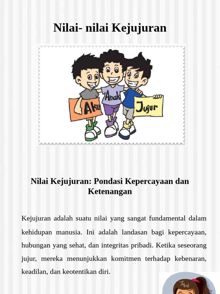 Nilai- nilai Kejujuran | PDF