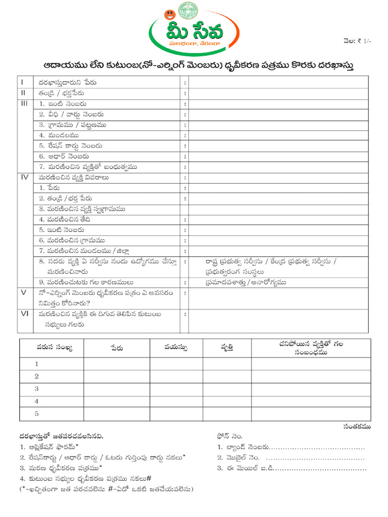 No Earning Member | PDF