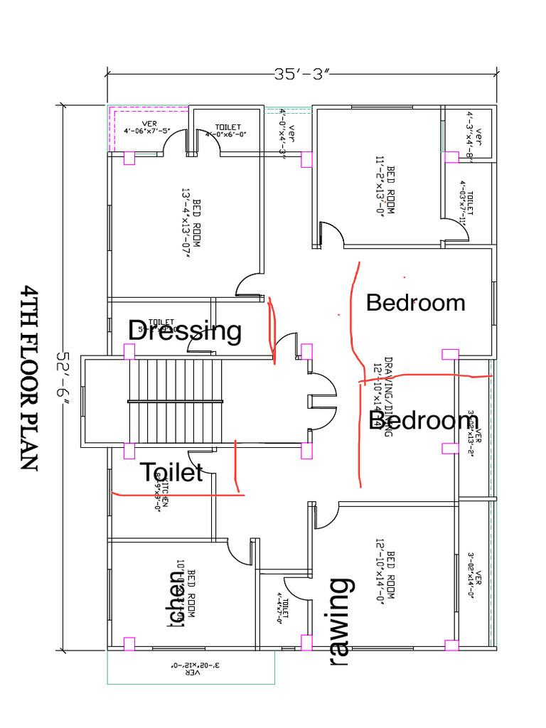 Bablu 4th Floor Plan 2-1 | PDF