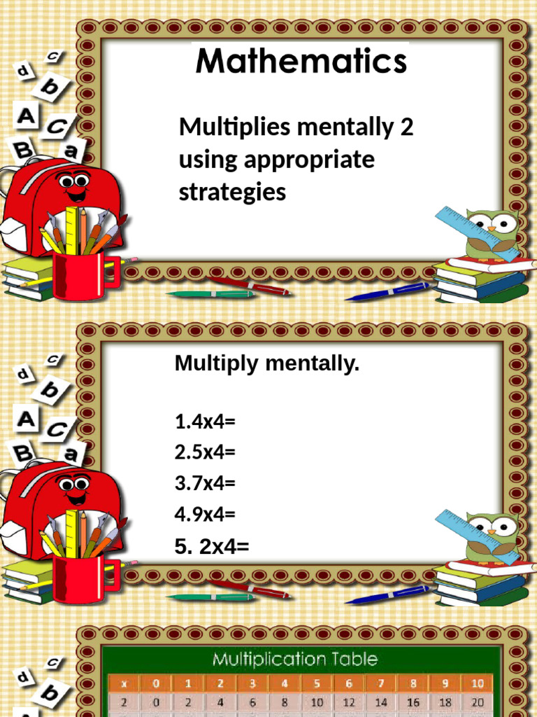 Mental Multiplication Strategies | PDF