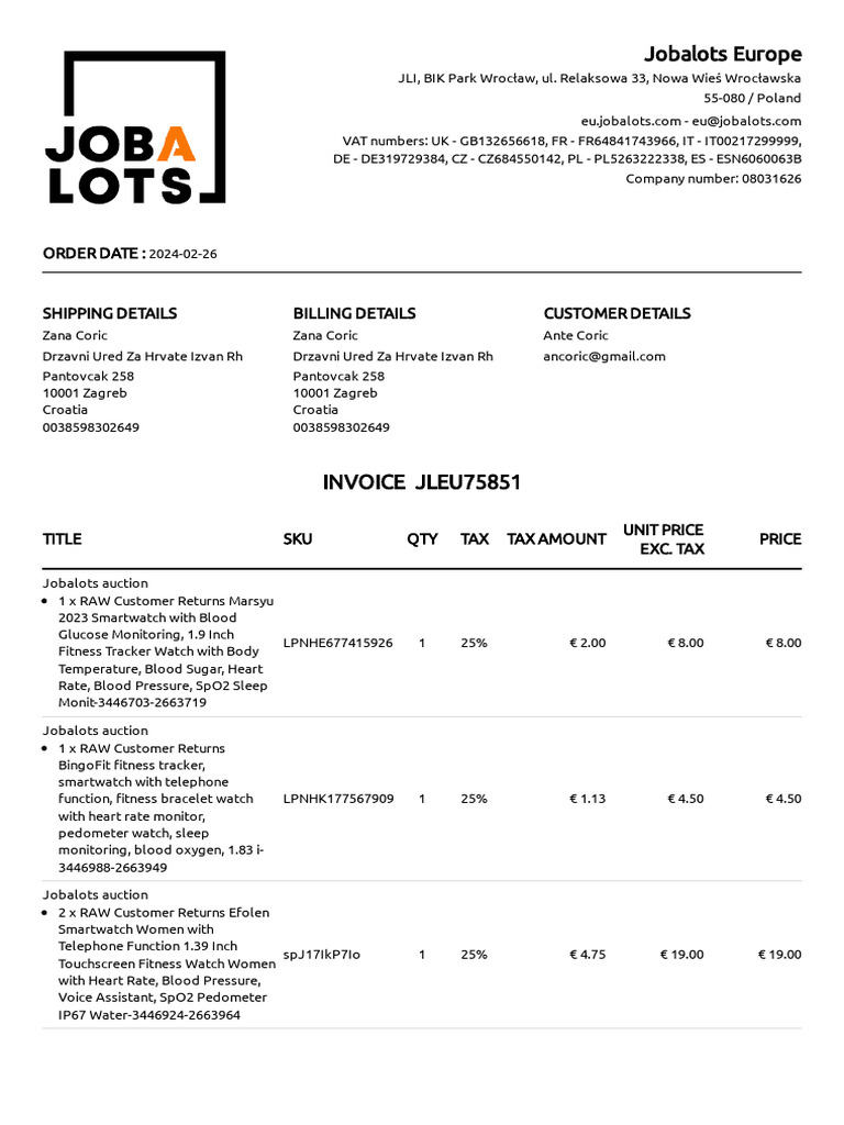 invoice_JLEU75851-1 | PDF | Smartwatch