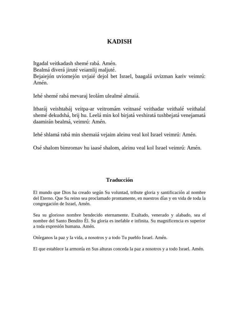 Kadish | PDF