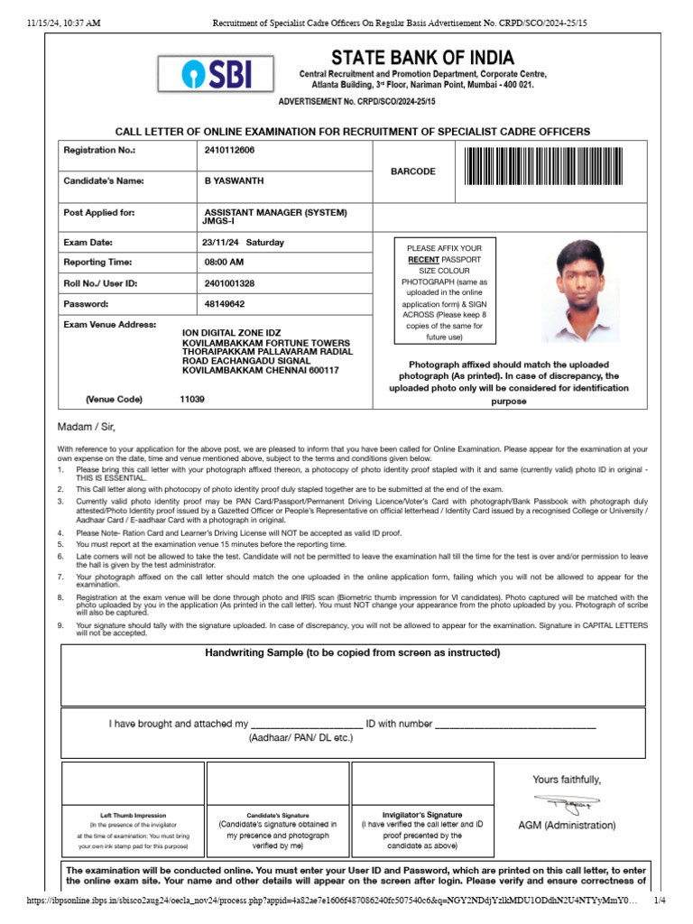 Recruitment of Specialist Cadre Officers On Regular Basis Advertisement ...