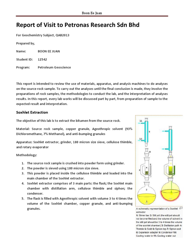 Report of Visit To Petronas Research SDN BHD | PDF | Gas Chromatography ...