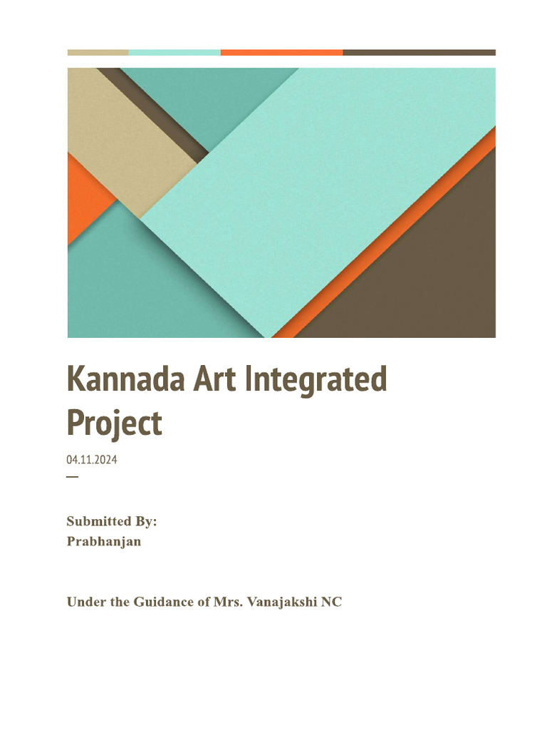 Kannada Art Integrated Project | PDF