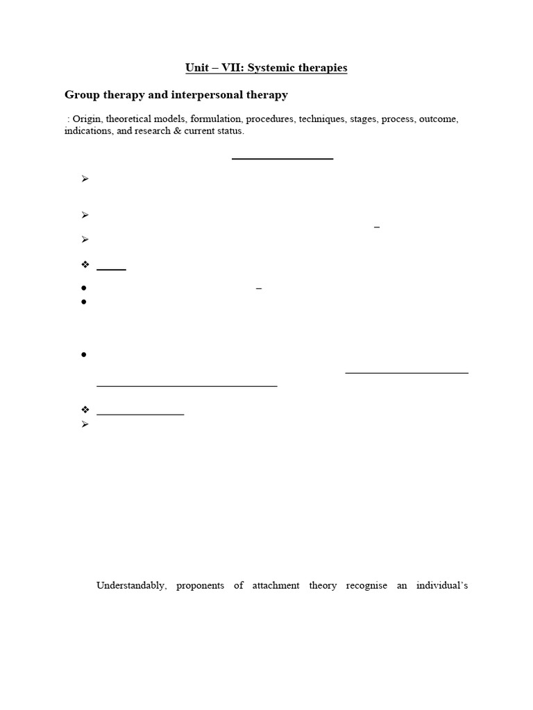 Systemic Therapy: Interpersonal Focus | PDF | Psychotherapy ...