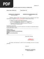 Travel Certification Form Template | PDF