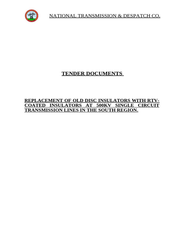Tender Documents For RTV 2nd Case | PDF | Insulator (Electricity)