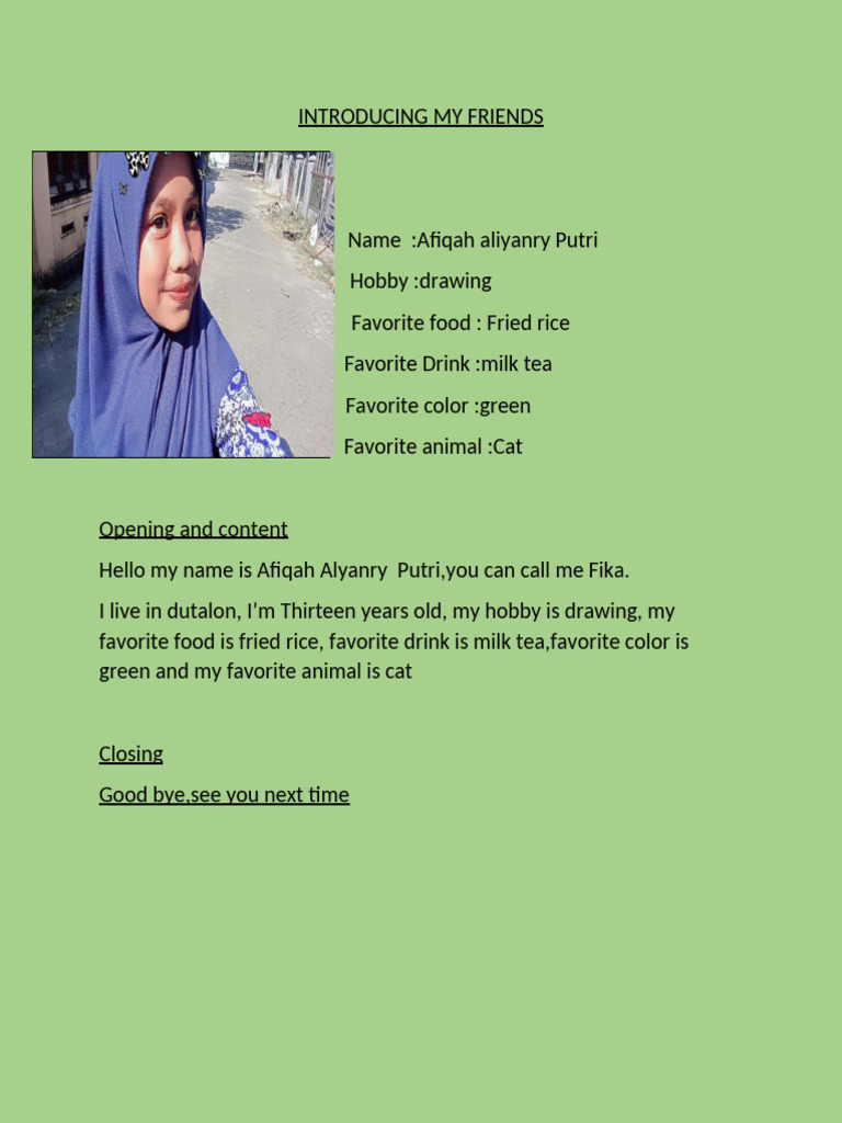 Introducing My Friend1 | PDF