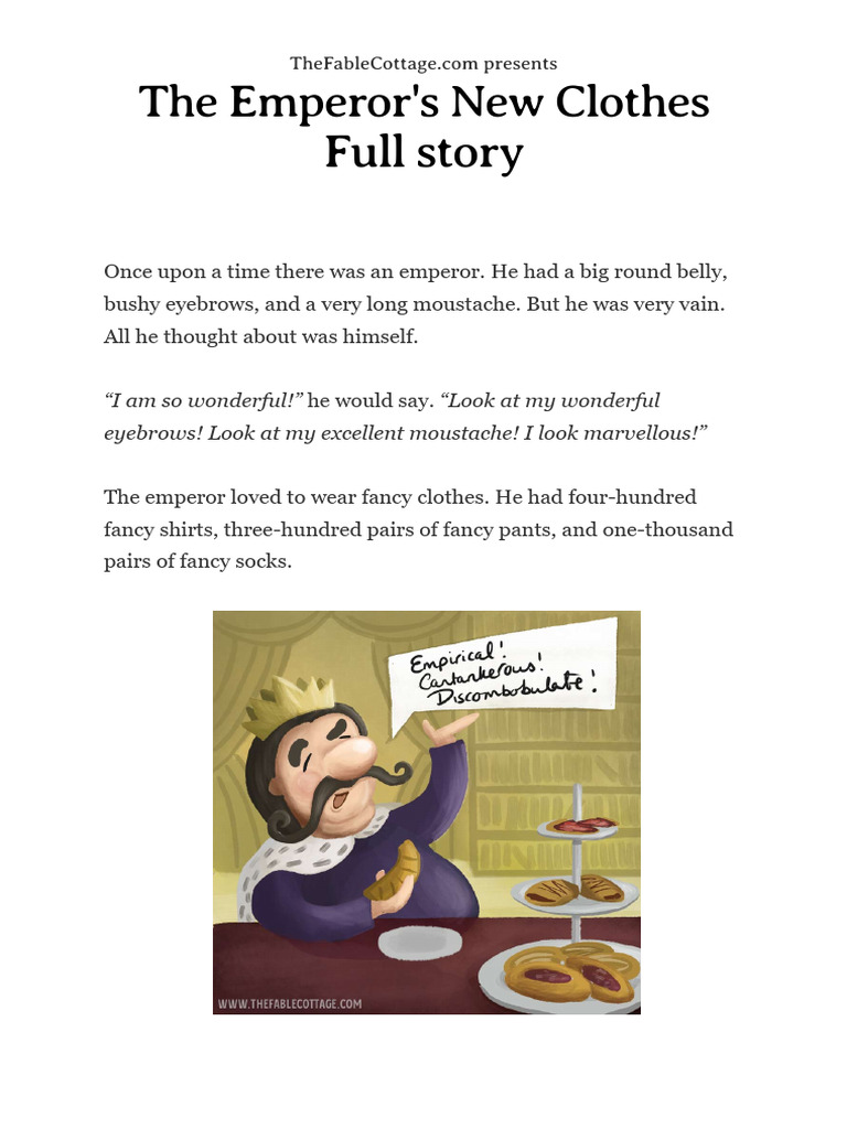 The Emperor's New Clothes (Text, Audio + Video) | PDF