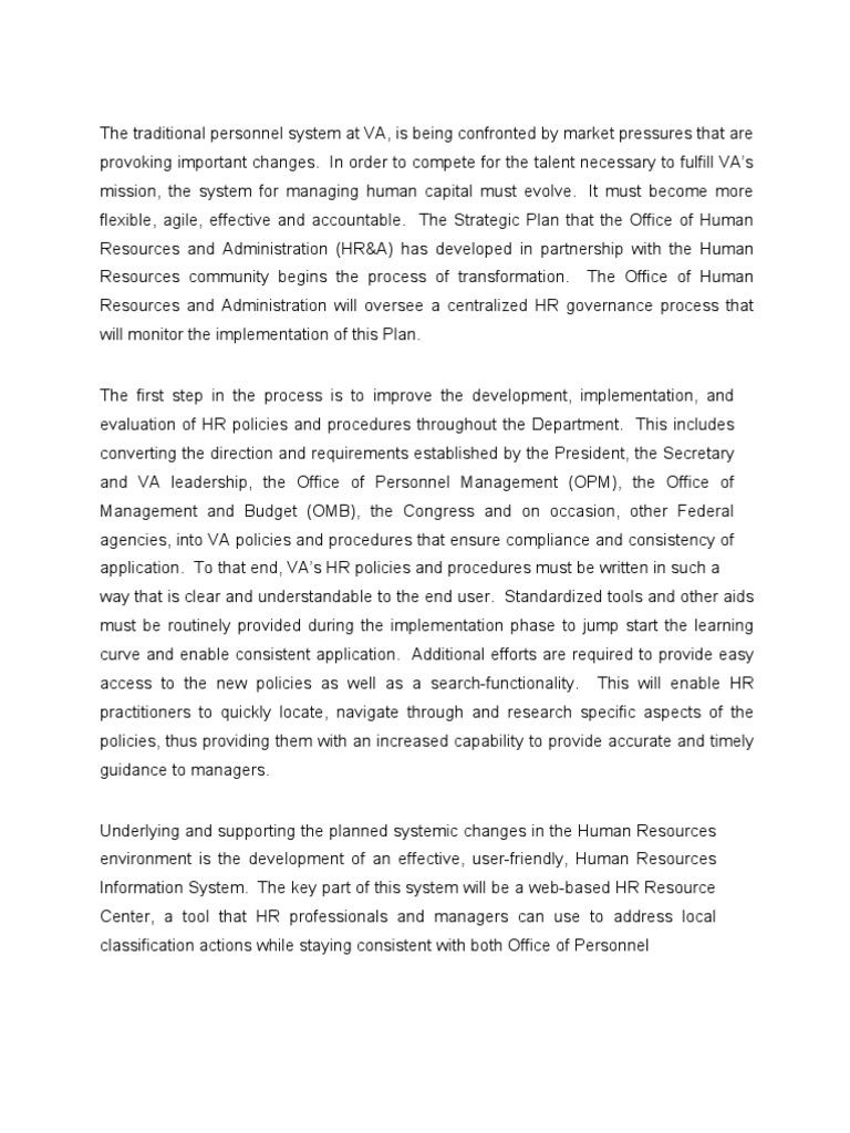 HRA Strategic Plan | PDF | Succession Planning | Human Resource Management