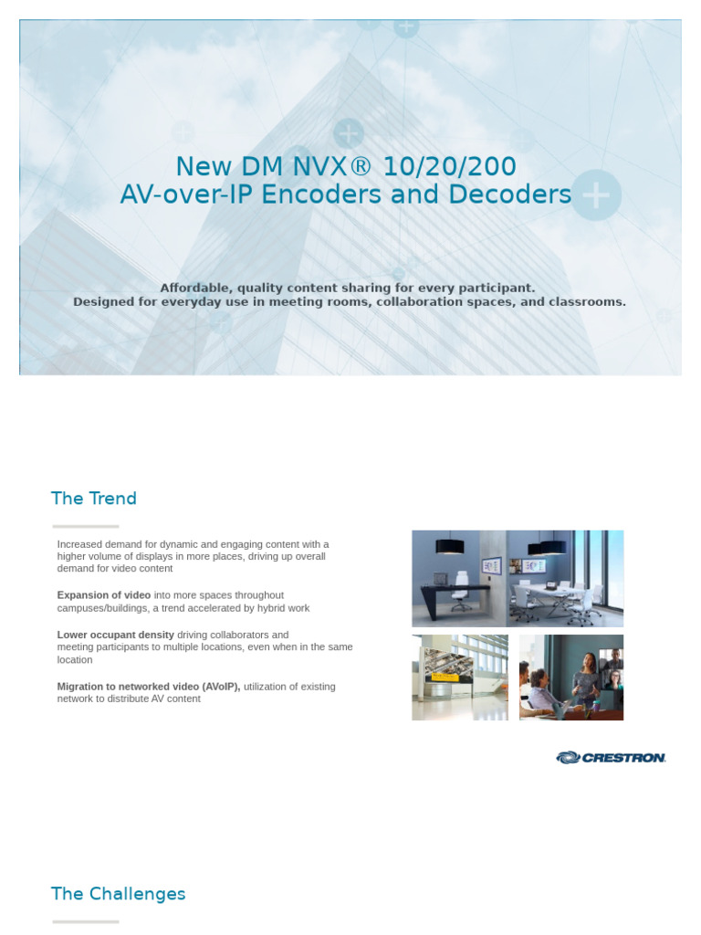 PP DM NVX Av-Over-Ip Encoders Decoders | PDF | Codec | Hdmi