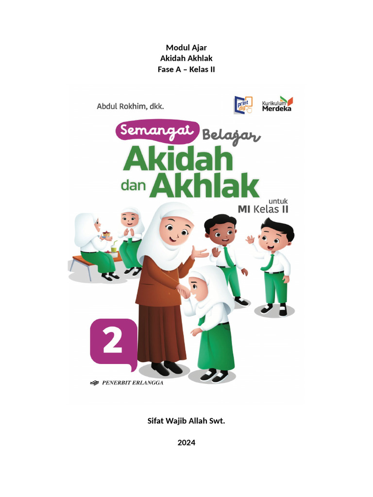 Modul Ajar Semangat Belajar Akidah dan Akhlak MI Kelas 2 - Bab 1 | PDF