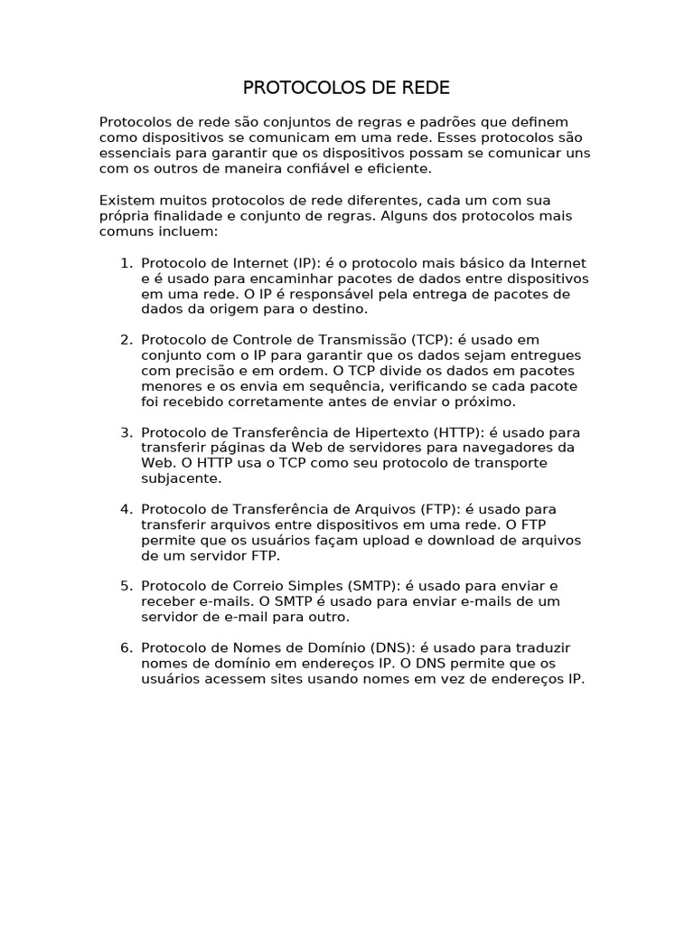 Modelo OSI e Protocolos | PDF | Modelo OSI | Rede de computadores