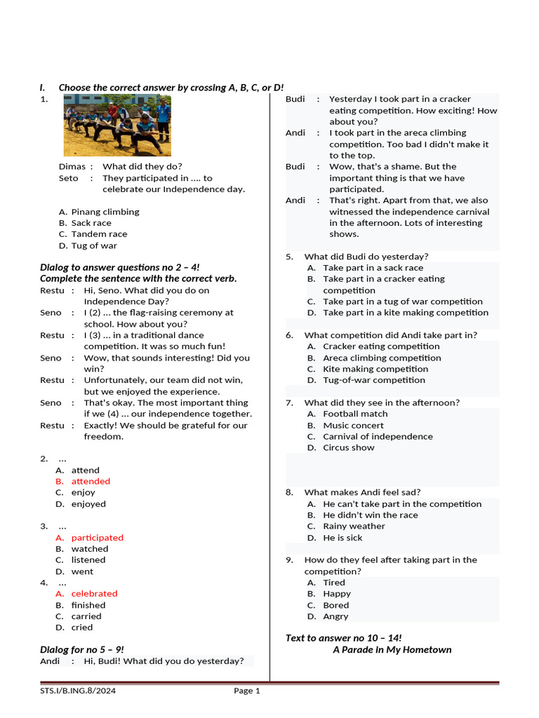 STS Bing 8 SMT 1 TP 2024 Ok | PDF