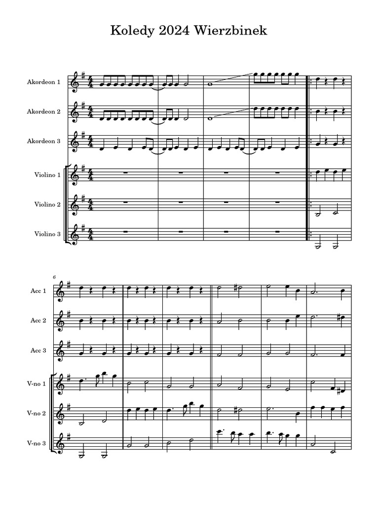 Koledy 2024 Wierzbinek | PDF