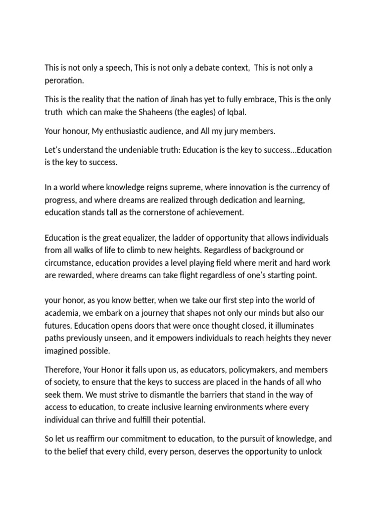 Speech | PDF