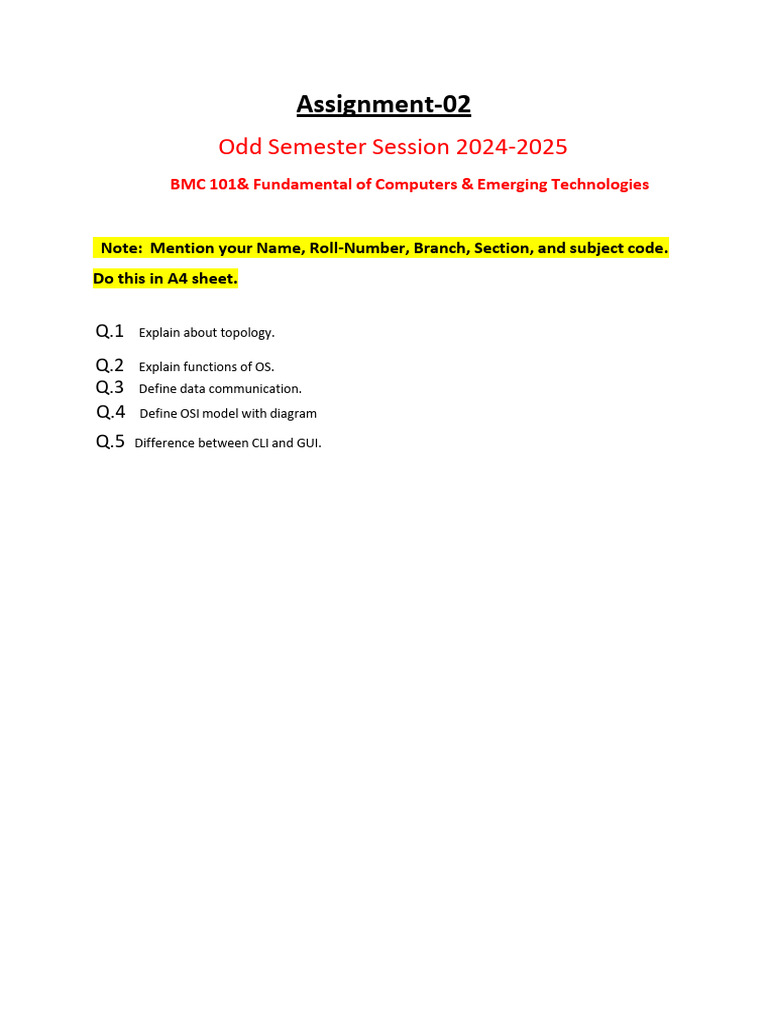 Assignment 02 Mca 1st Year 1 Pdf 