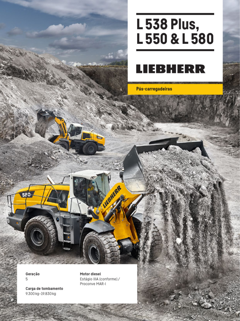 Pás-Carregadeiras Liebherr: Desempenho e Economia | PDF | Motores | Freio