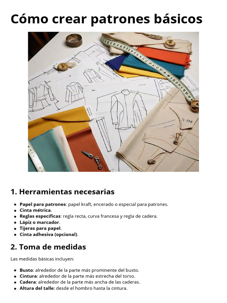 Cómo Crear Patrones Básicos | PDF | Falda | Ropa