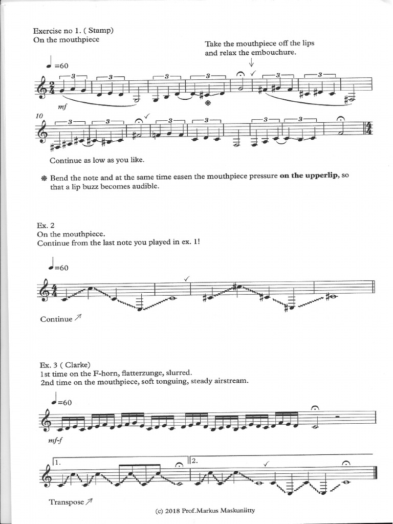 (Corno) Esercizi (Maskuniitty) | PDF