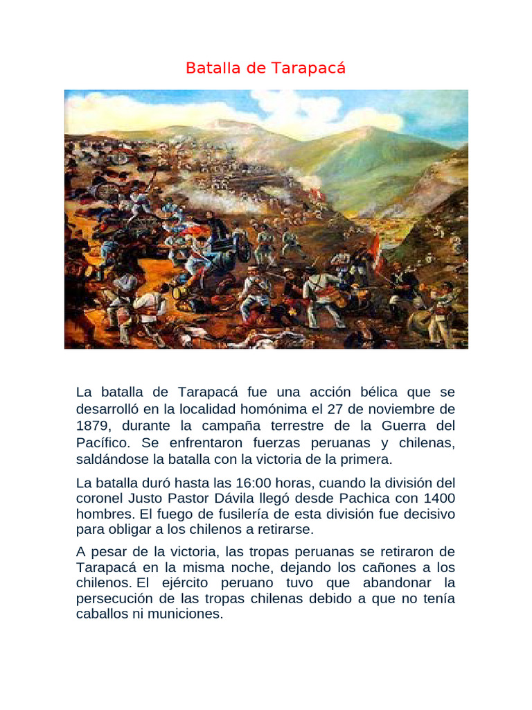 Batalla de Tarapacá | PDF
