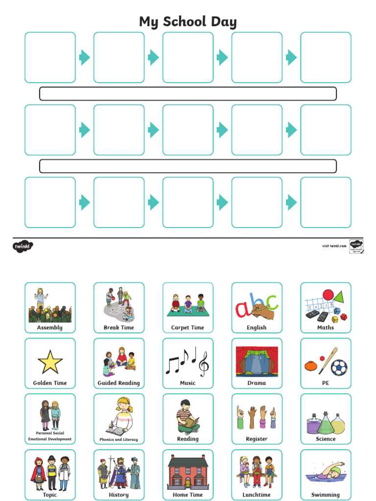 T S 152 Individuals Visual Timetable Template - Ver - 3 | PDF