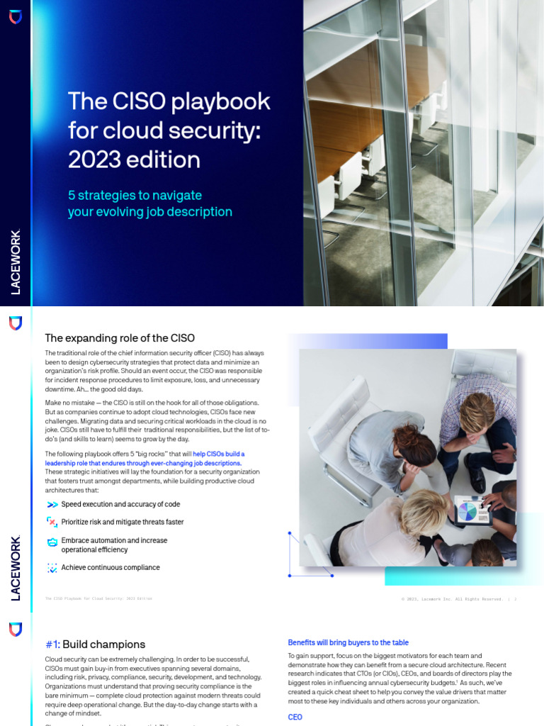 Lacework-CISO-Playbook-Edition-Ebook | PDF | Cloud Computing | Regulatory Compliance