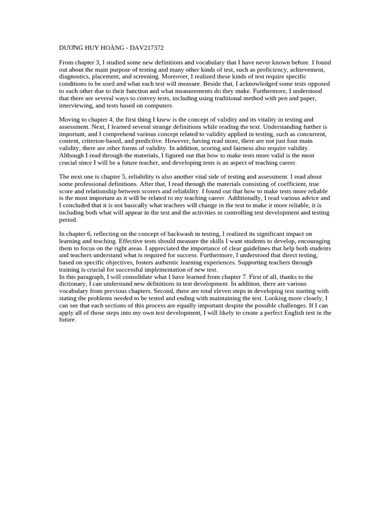 Reflection - KTDG | PDF | Validity (Statistics) | Behavior Modification