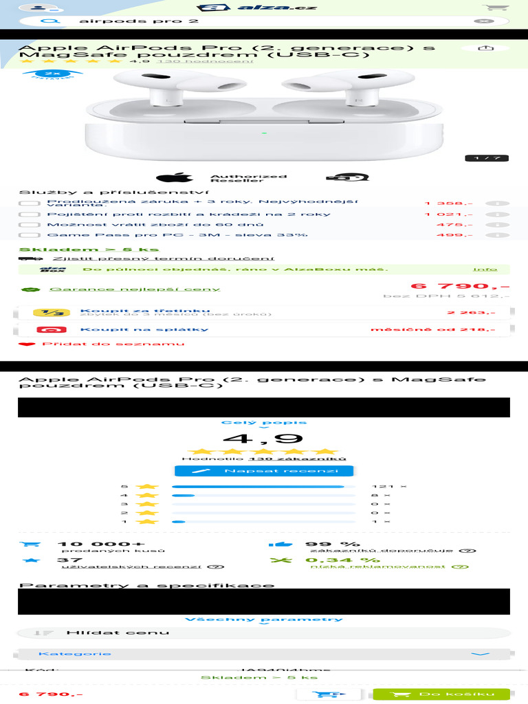 Apple AirPods Pro (2. generace) s MagSafe pouzdrem (USB-C) - Bezdrátová sluchátka Alza.cz | PDF