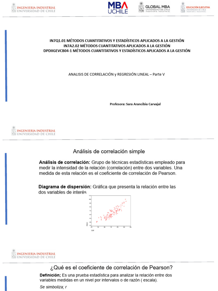 Correlacion y Regresion Lineal Parte V | PDF | Estadísticas | Regresión ...