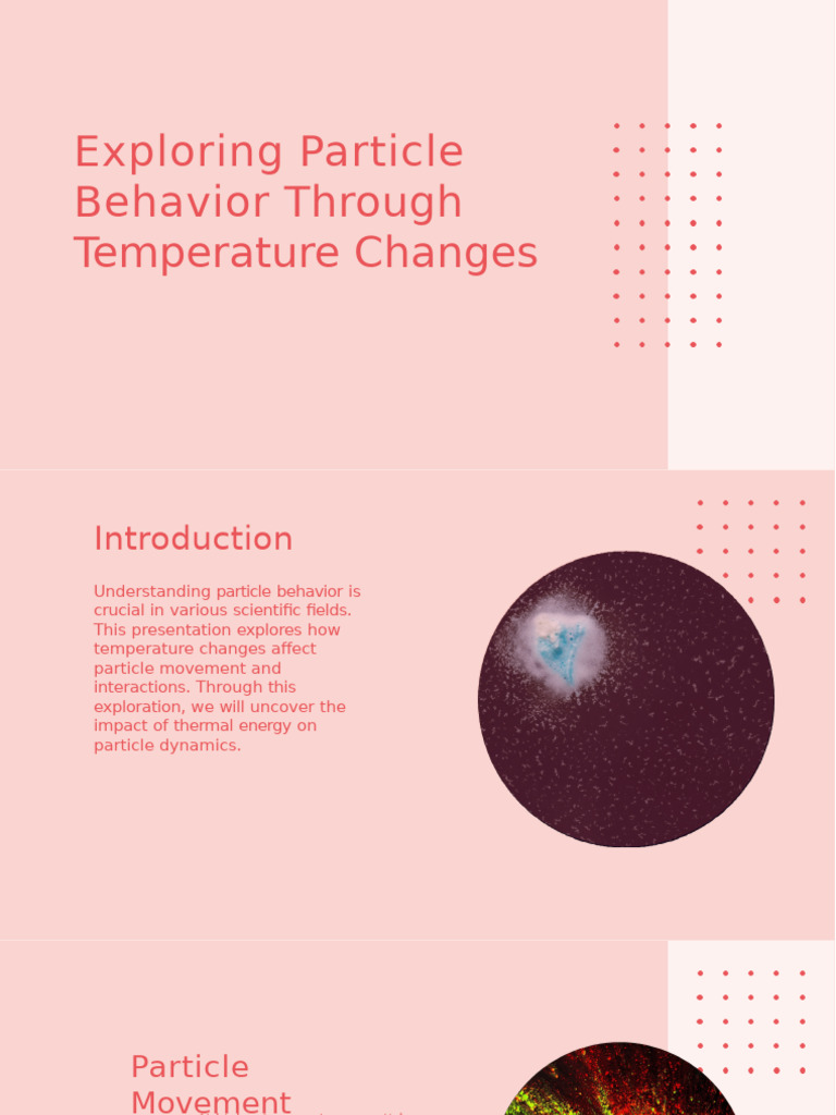 Temperature Effects on Particle Dynamics | PDF | Temperature | Gases