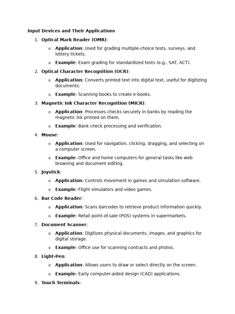 Input & Output Devices Guide | PDF | Operating System | Printer (Computing)