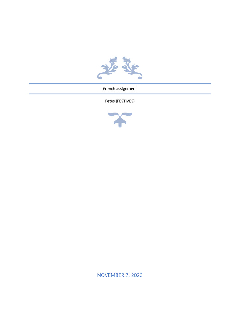 French assignment (2) | PDF