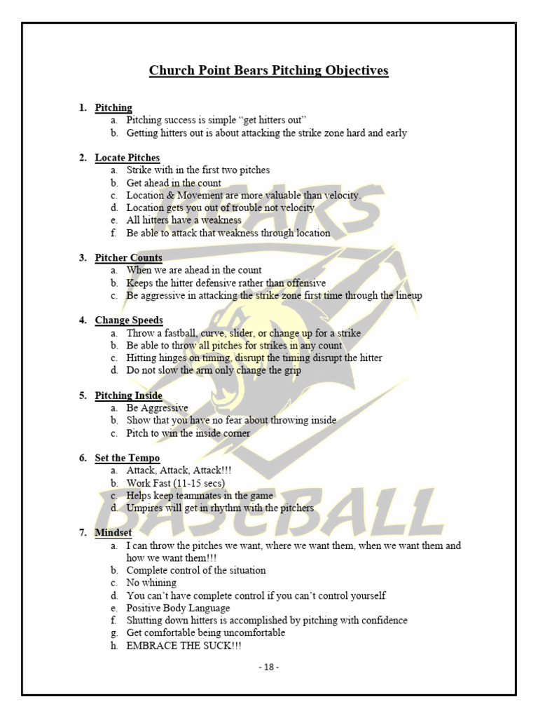 Baserunning Objectives | PDF