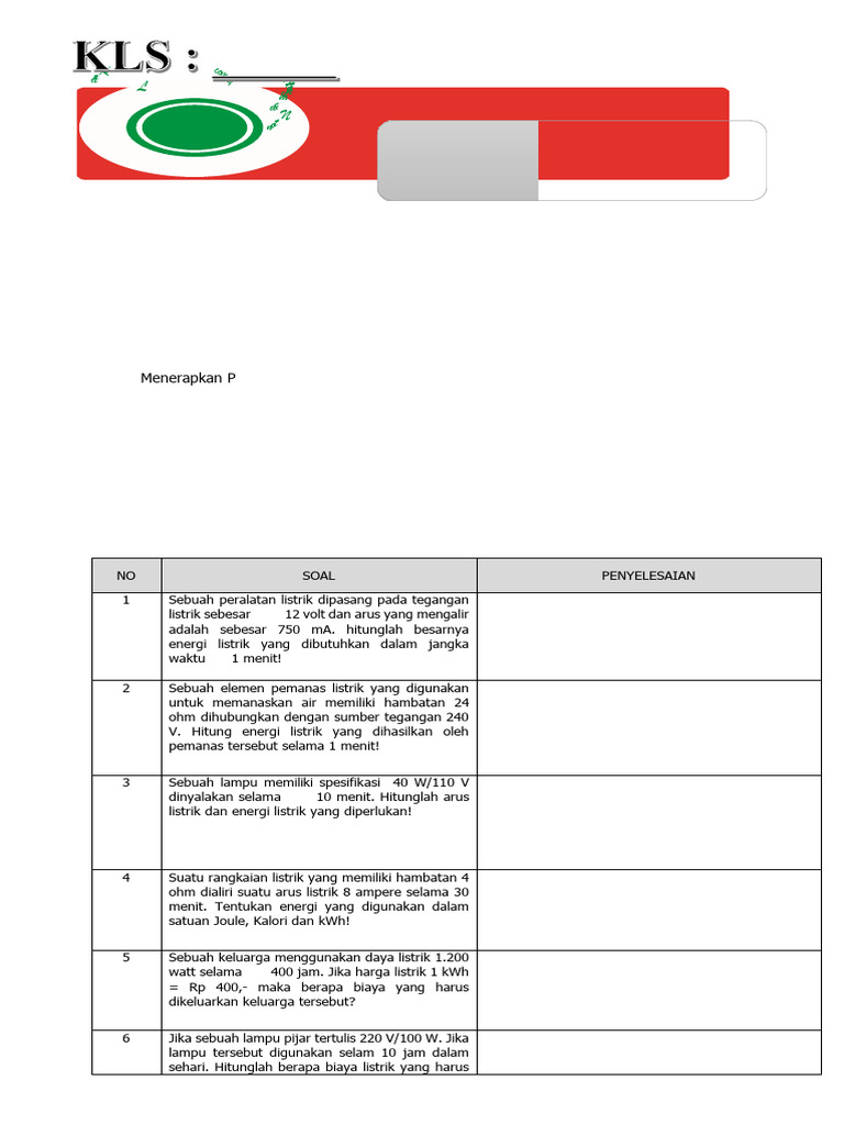 LKPD Energi Dan Daya Listrik_22 Nop 2024 | PDF