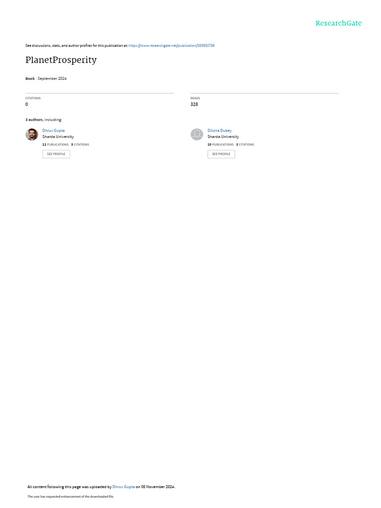 Planet Prosperity | PDF | Sustainability | Sustainable Business