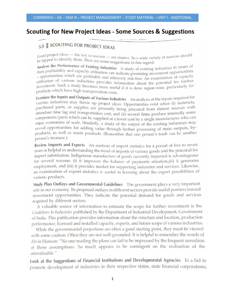 PM Unit I Additional | PDF