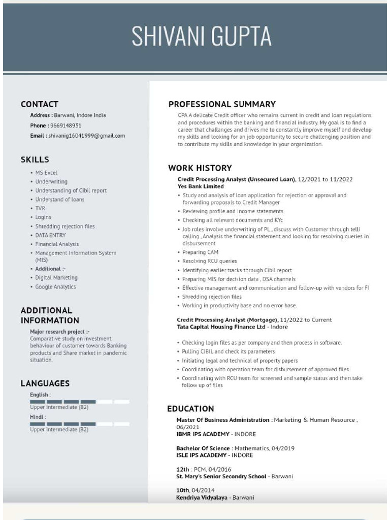 Shivani Resume | PDF