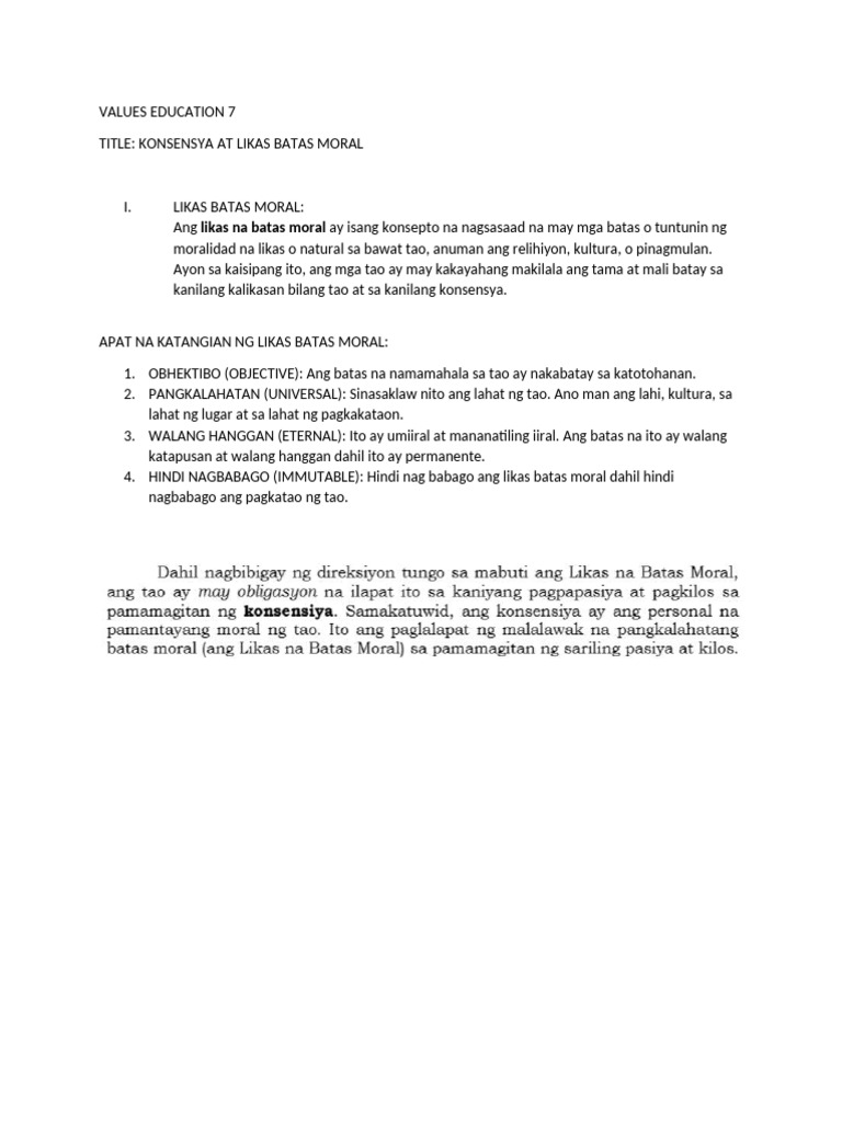 Esp 7 Konsensya | PDF