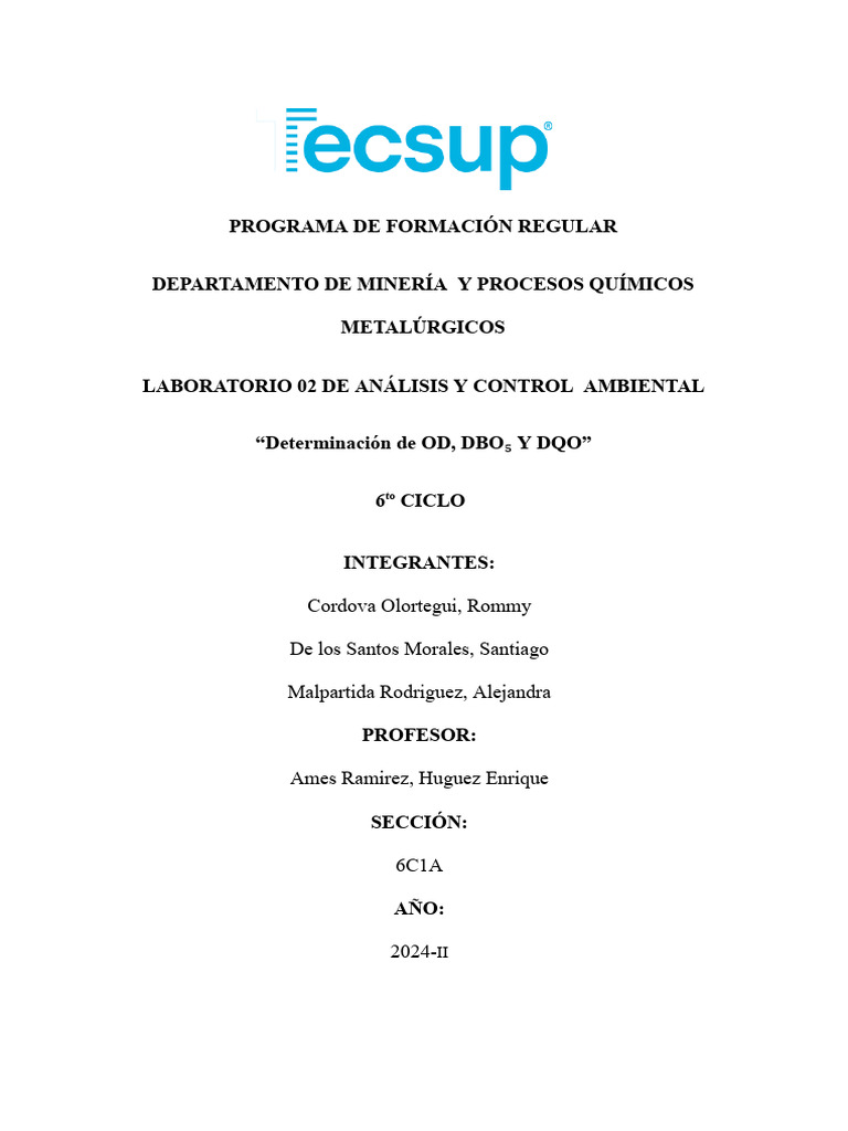 Lab 02 - Análisis Ambiental | PDF | Agua | Aguas residuales