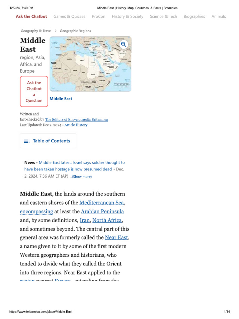 History of Middle East | PDF